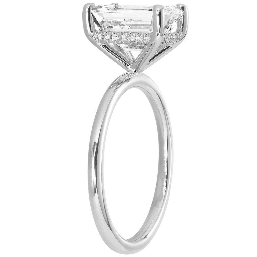 Signature Solitaire + Hidden Halo | Emerald Diamond – Buchroeders Jewelers
